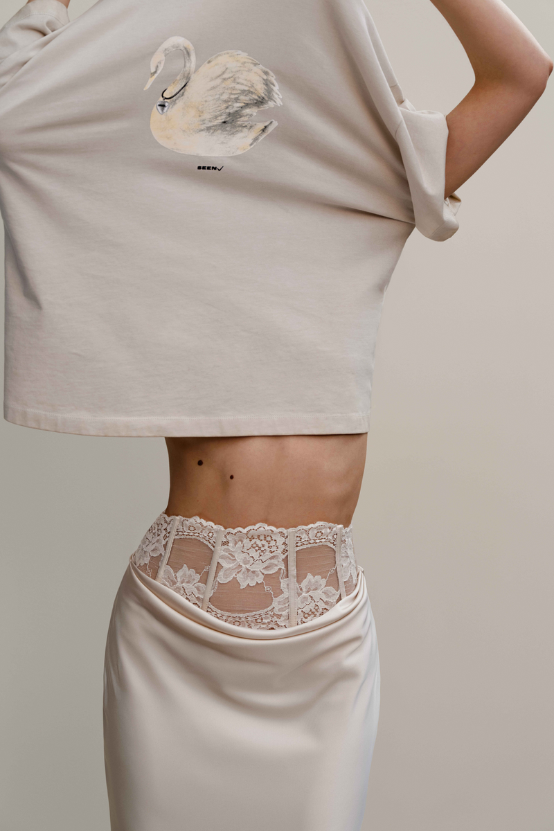 My Roman Empire Lace Waist Skirt - Ecru – SEEN USERS