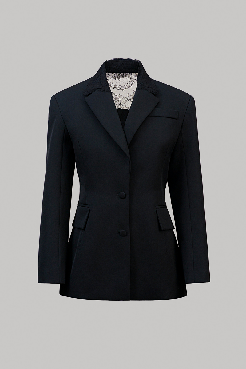 Chantilly Fresh Cut Blazer - Black – SEEN USERS